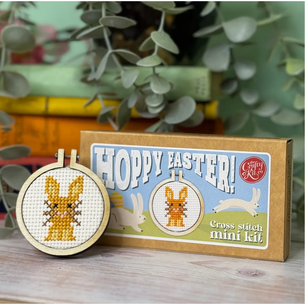 The Craft Kit Company | 'Hoppy Easter' Mini Matchbox Cross Stitch Kit – Hobby House Needleworks