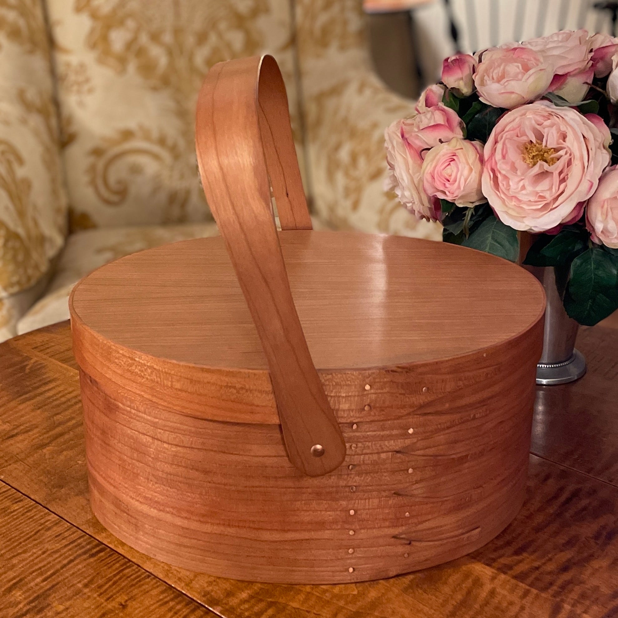 Suffolk Shaker Shop | Shaker Oval #8 Sewing Box in Cherry / Cherry ...
