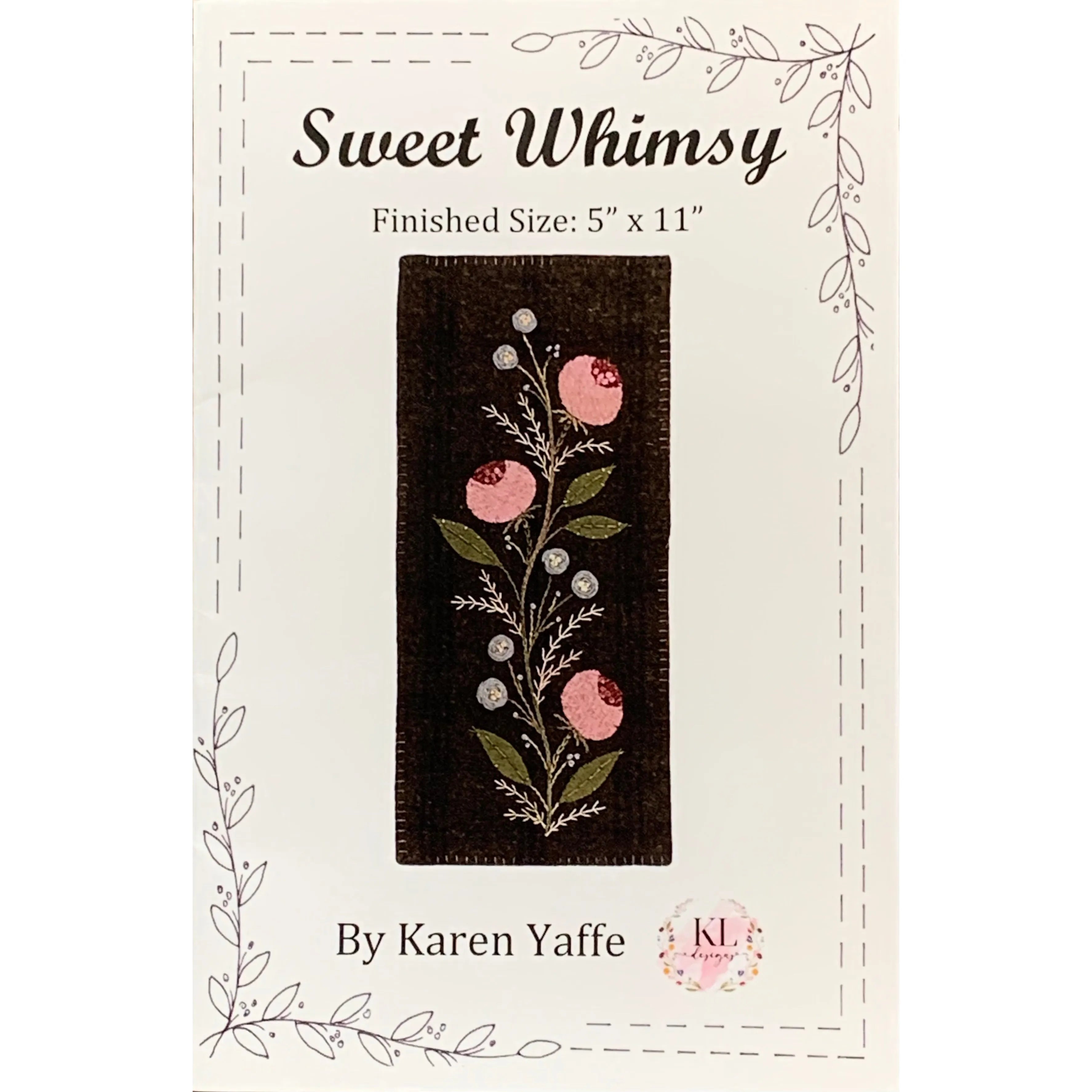 Karen Yaffe ~ Sweet Whimsy Wool Applique Pattern – Hobby House Needleworks