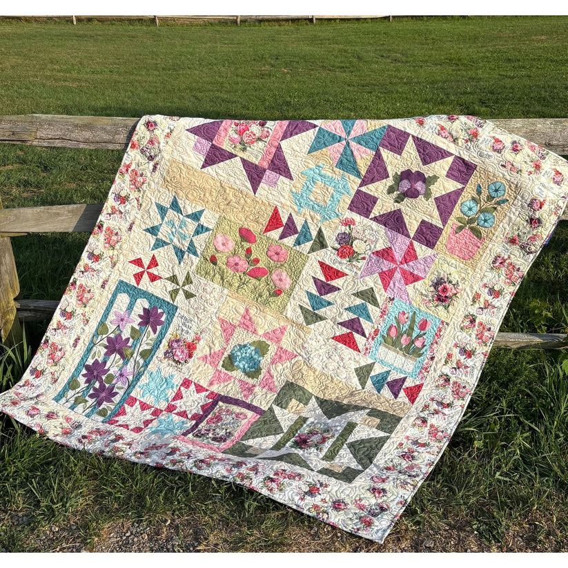 Tulip Cottage Quilts ~ Karoline's Garden Sampler Quilt Pattern – Hobby ...