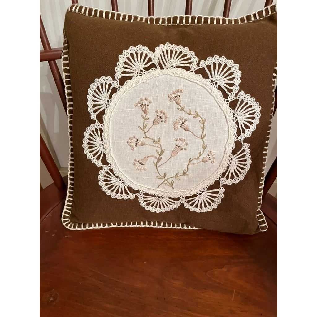 Paxe's Designs | Large Brown Pillow – Hobby House Needleworks