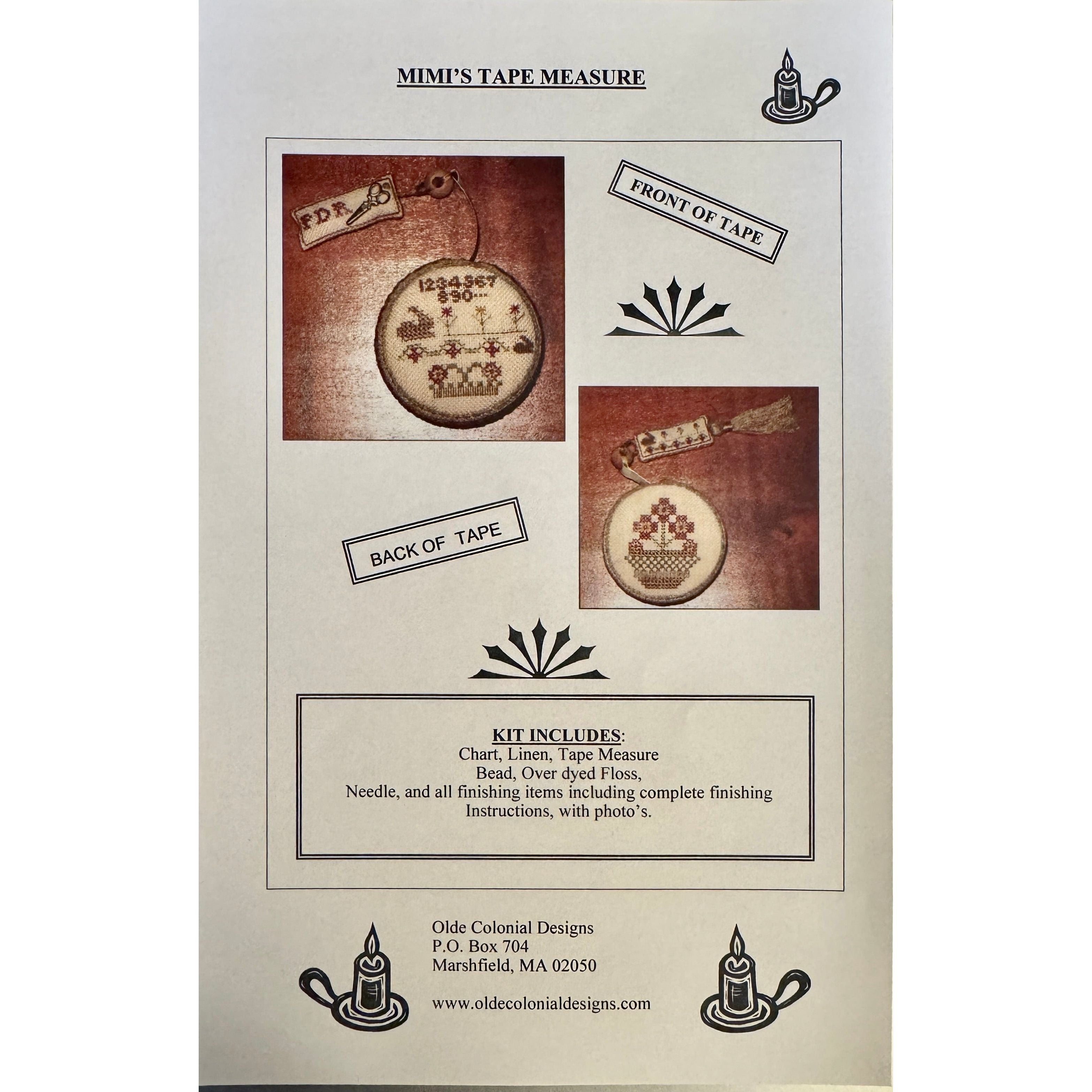 Olde Colonial Designs | Mimi's Tape Measure Cross Stitch Kit – Hobby ...