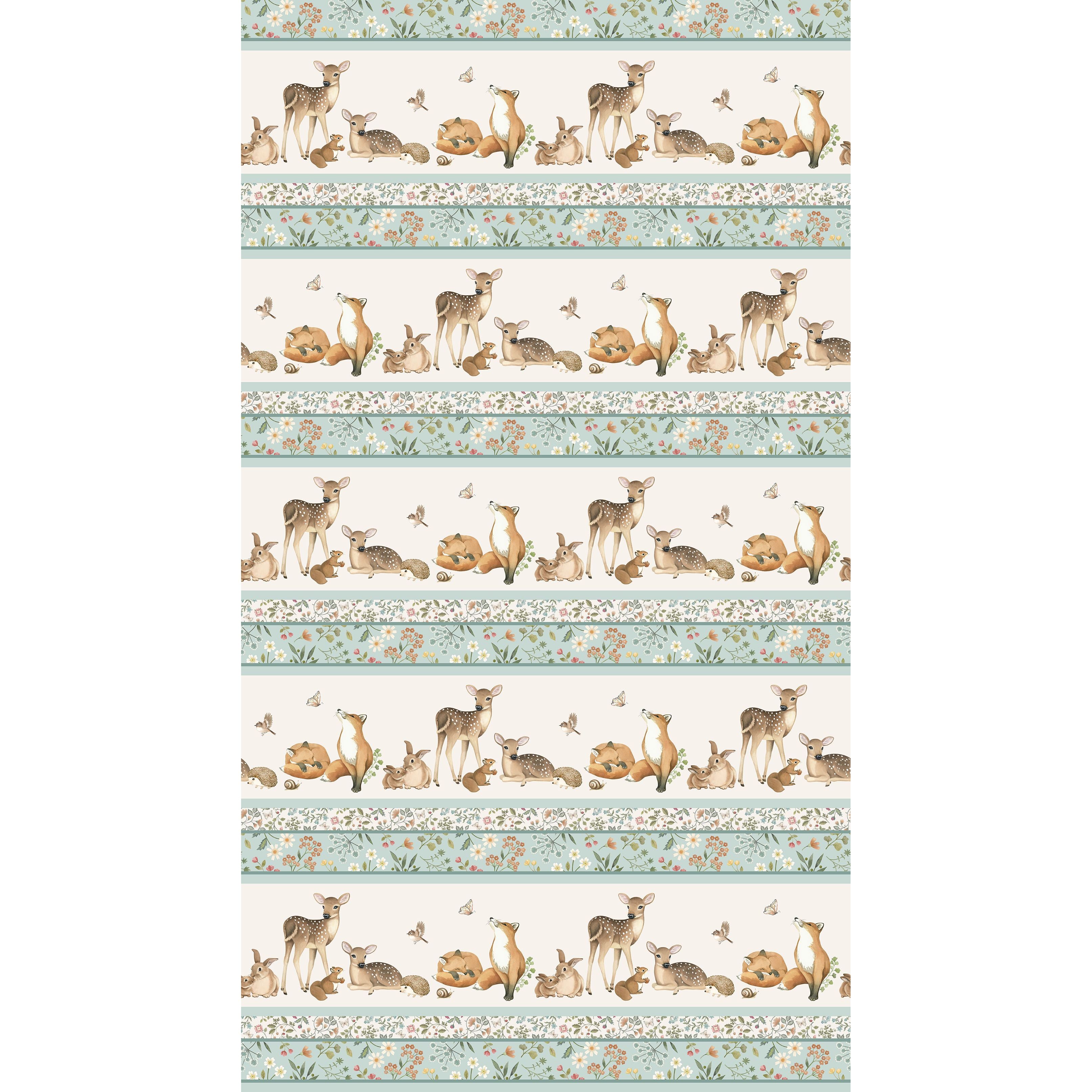 Woodland Heart ~ Border Stripe ~ DP28721-42 Blue Multi – Hobby House ...