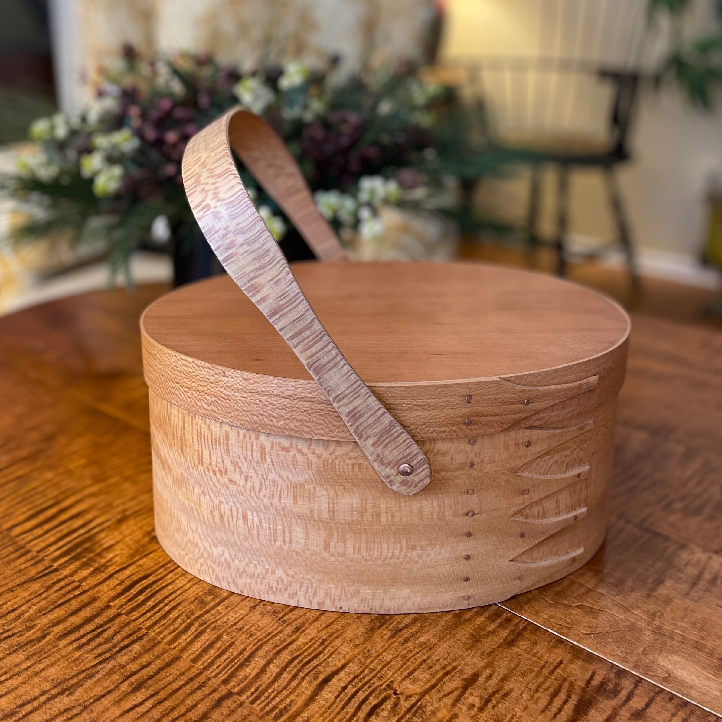 Suffolk Shaker Shop Shaker Oval #8 Sewing Box | Quartersawn Sycamore ...