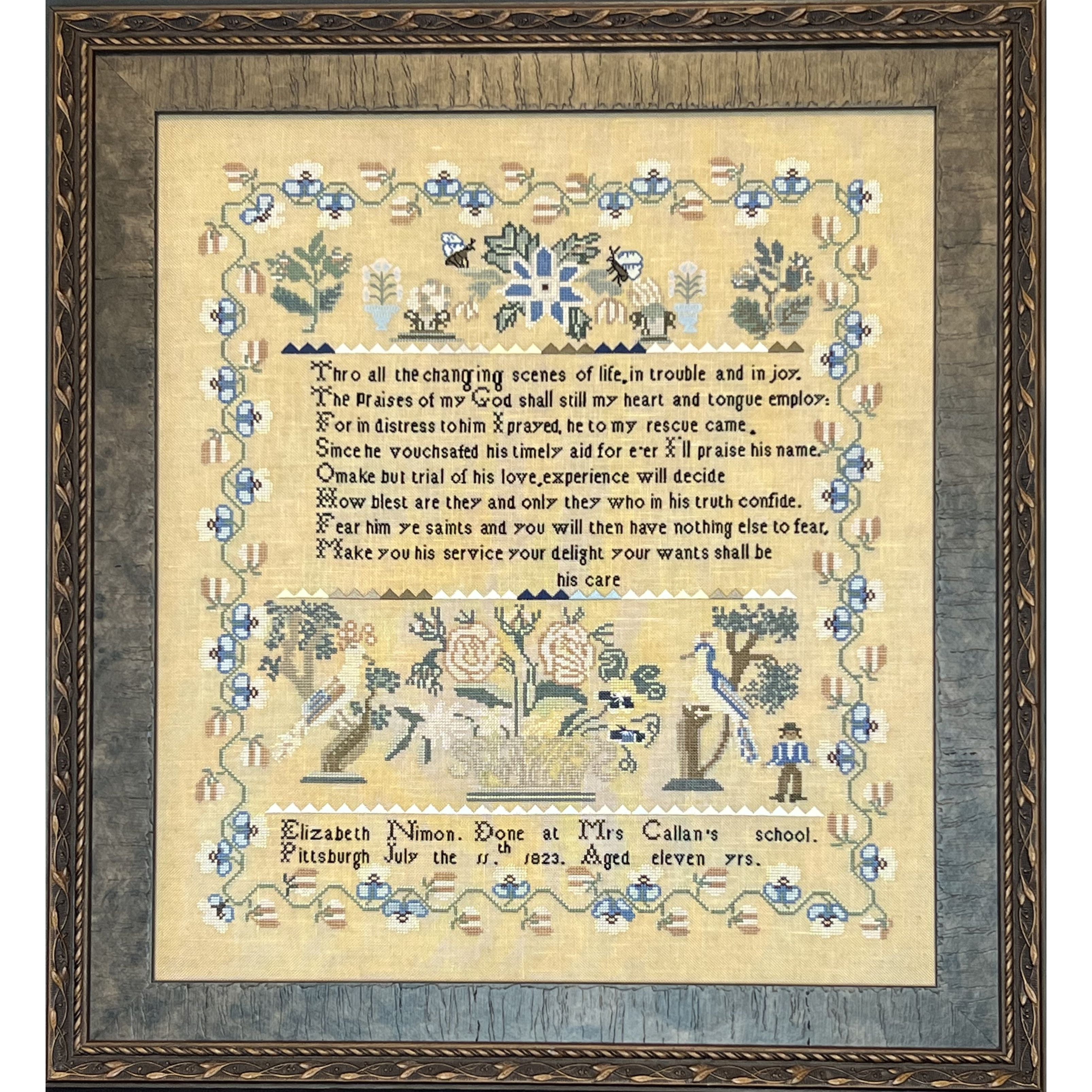 Queenstown Sampler Designs | Elizabeth Nimon 1823 - Pennsylvania ...