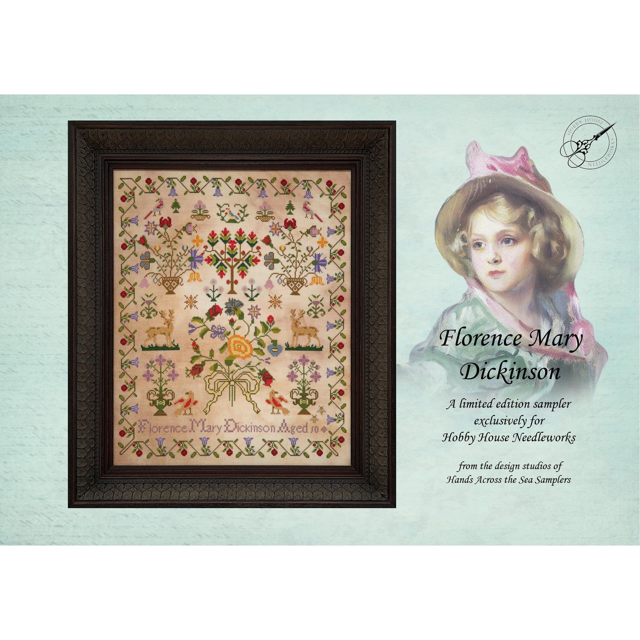 Hands Across The Sea ~ Florence Mary Dickinson Sampler Pattern – Hobby ...