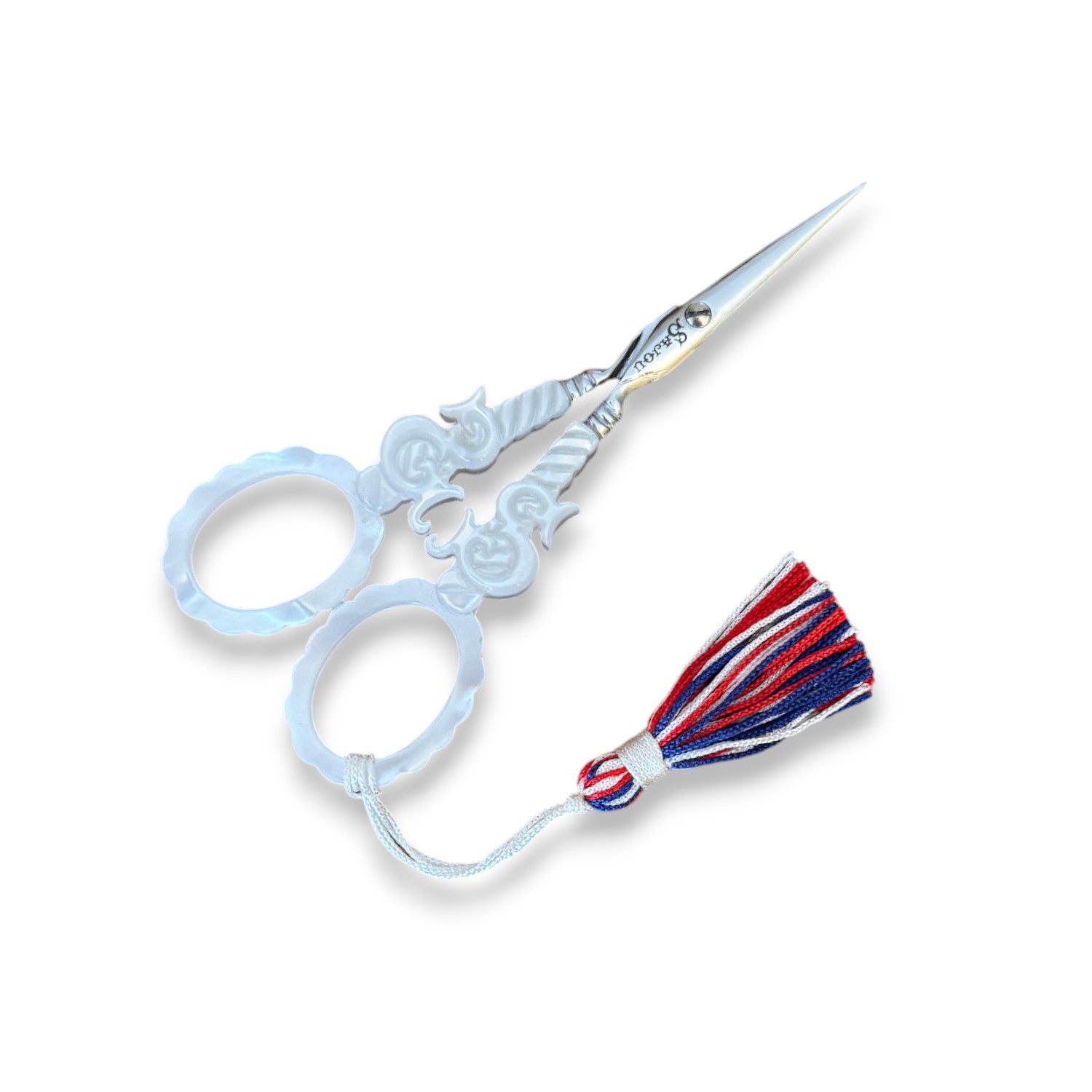 Sajou | Faux Mother of Pearl S Motif 4" Embroidery Scissors with Frenc ...