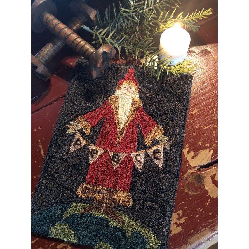 Old Tattered Flag Santa 2018 Punch Needle Pattern Hobby House