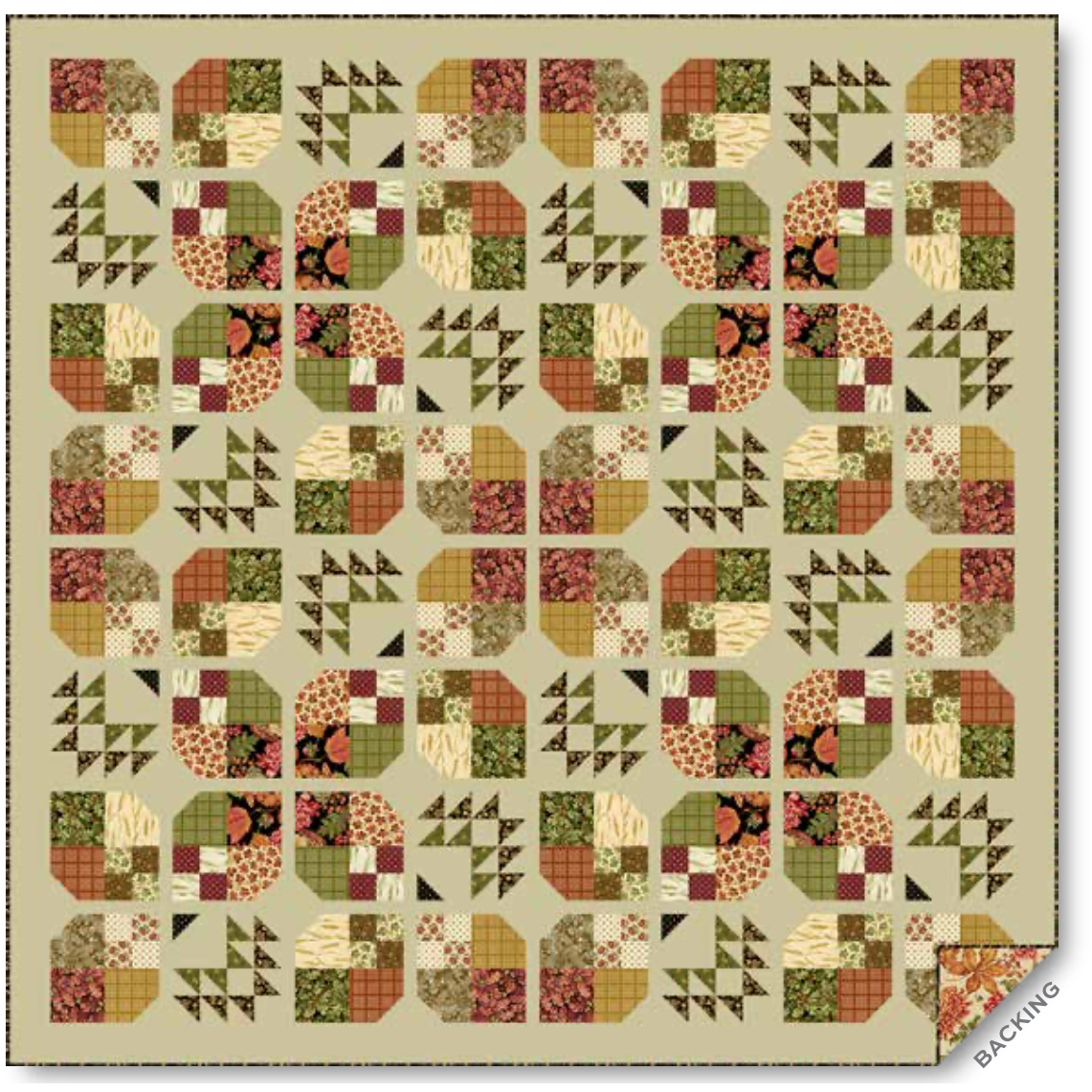 Autumn Woods Falling Leaves Quilt Pattern ~ Free PDF Download – Hobby ...