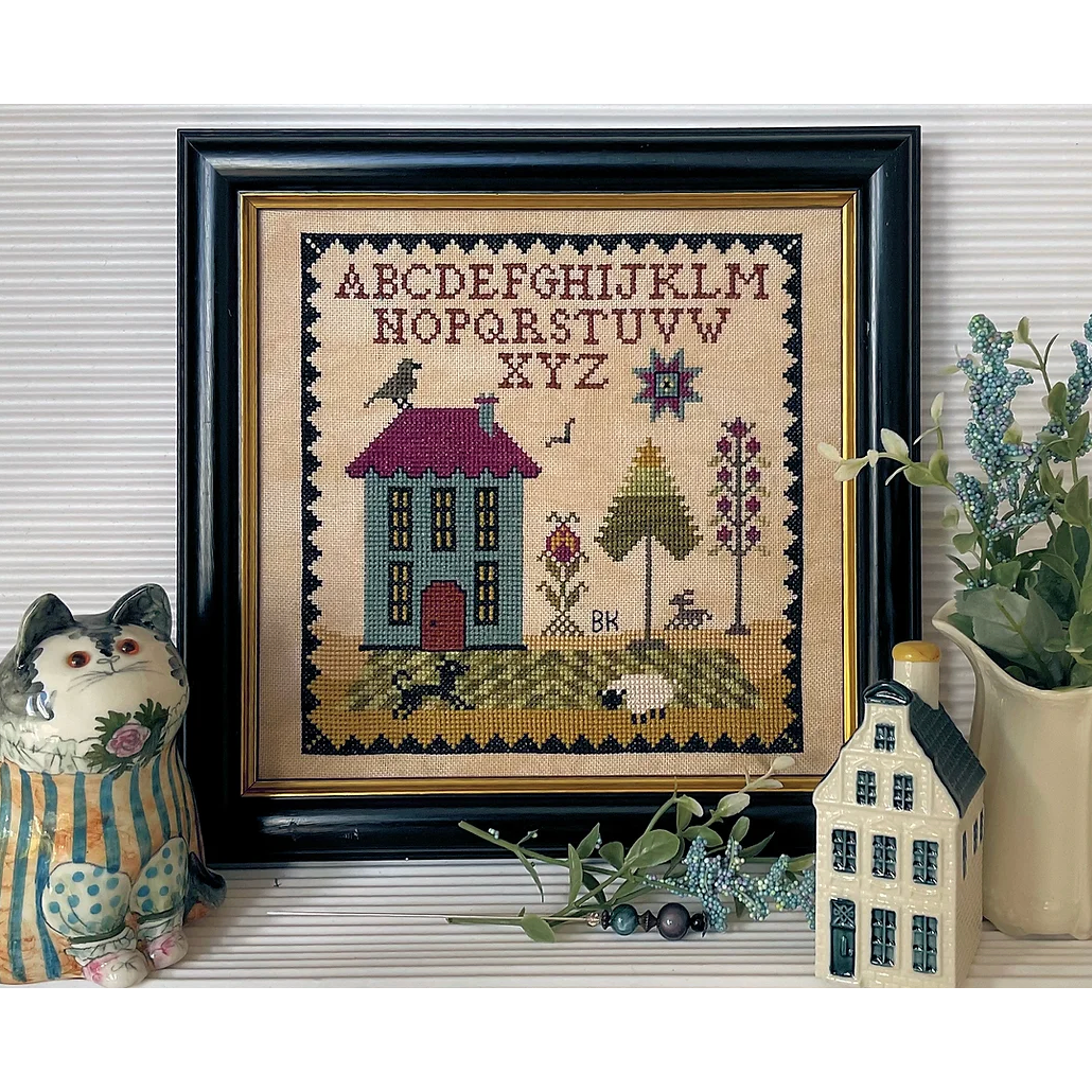 The Sampler Company ~ The Blue House Sampler Pattern – Hobby House ...