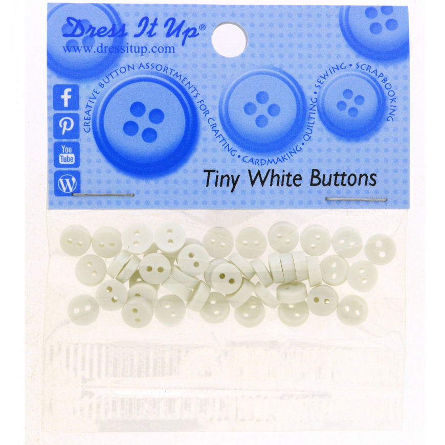 Tiny White Buttons – Hobby House Needleworks