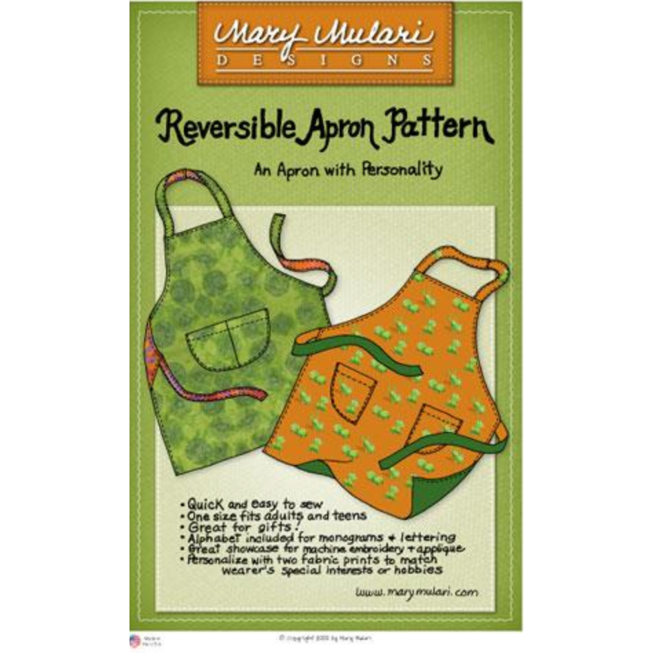 Mary Mulari Designs ~ Reversible Apron Sewing Pattern – Hobby House ...