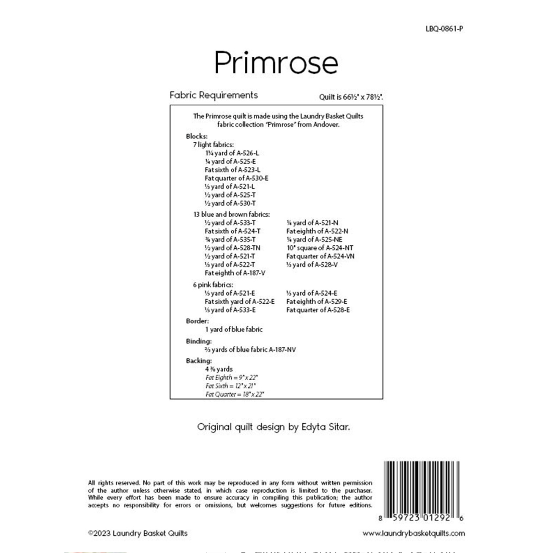 Laundry Basket Quilts ~ Primrose Quilt Pattern – Hobby House Needleworks