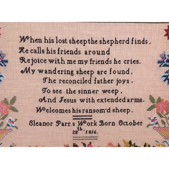 The Scarlet Letter ~ Eleanor Parr 1816 Reproduction Sampler Pattern ...