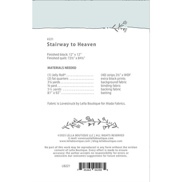 Lella Boutique ~ Stairway to Heaven Quilt Pattern – Hobby House Needleworks