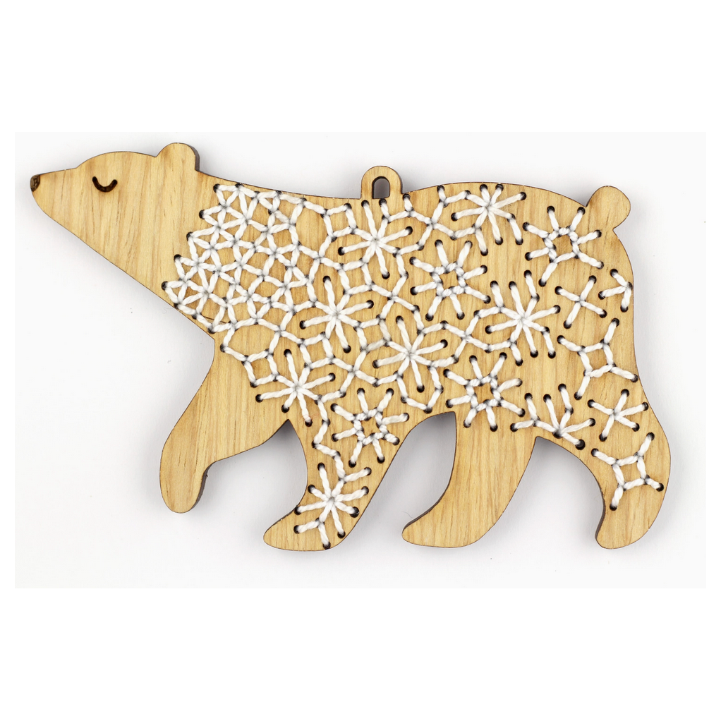 Kiriki Press ~ Bear Stitched Ornament Kit – Hobby House Needleworks