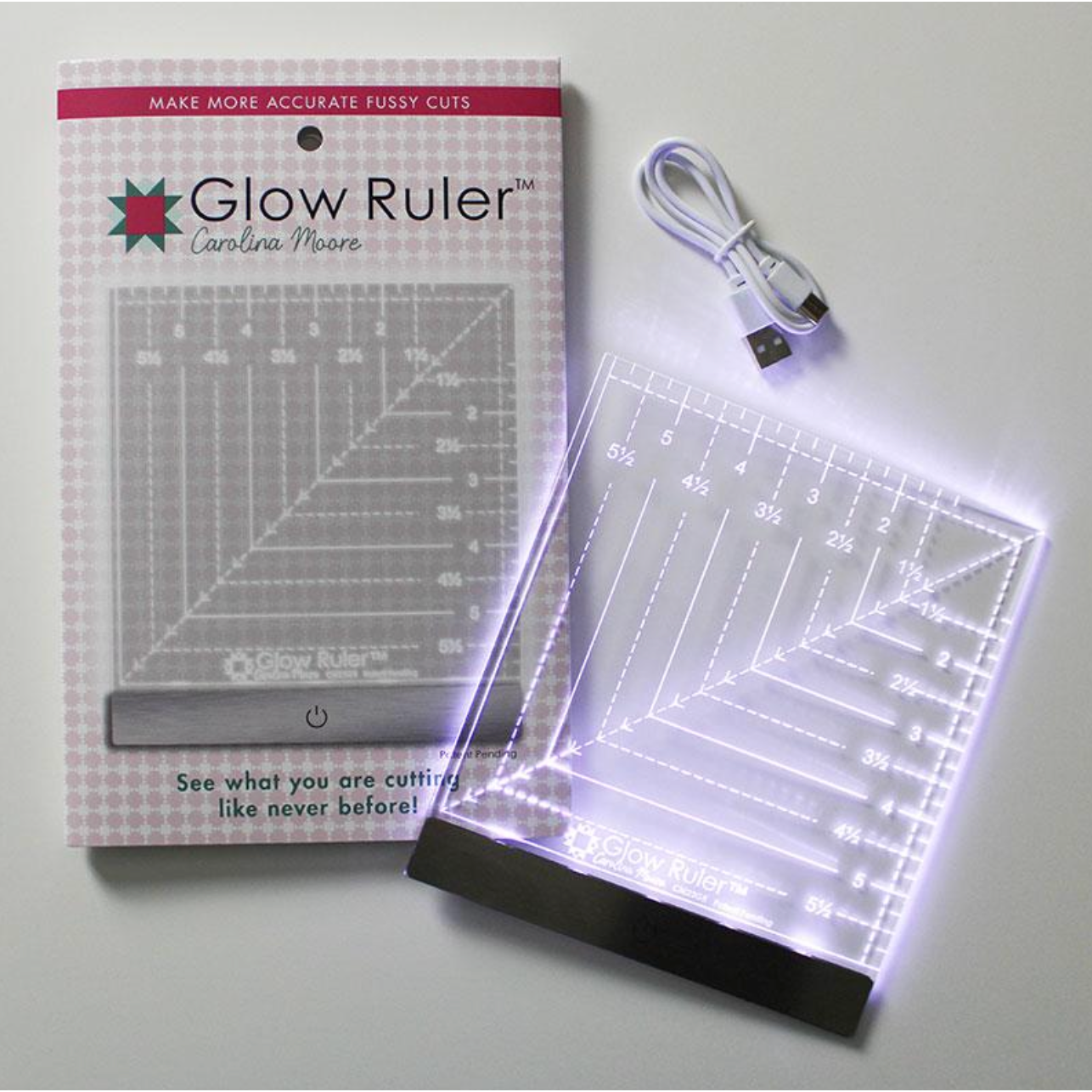 Glow Ruler 6.5" CM23GR Carolina Moore – Hobby House Needleworks