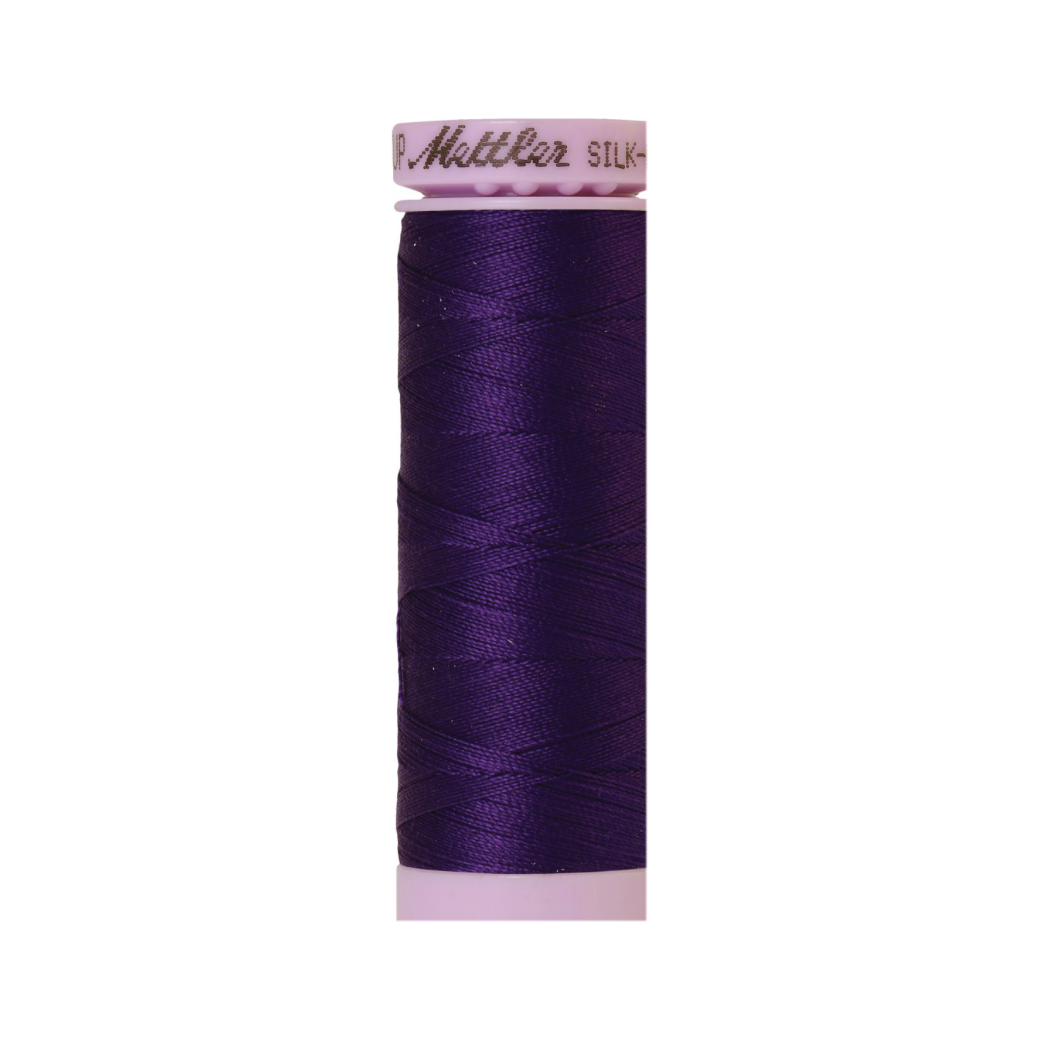 Mettler Silk-Finish 50wt Solid Cotton Thread 164yd/150M Deep Purple 00 ...