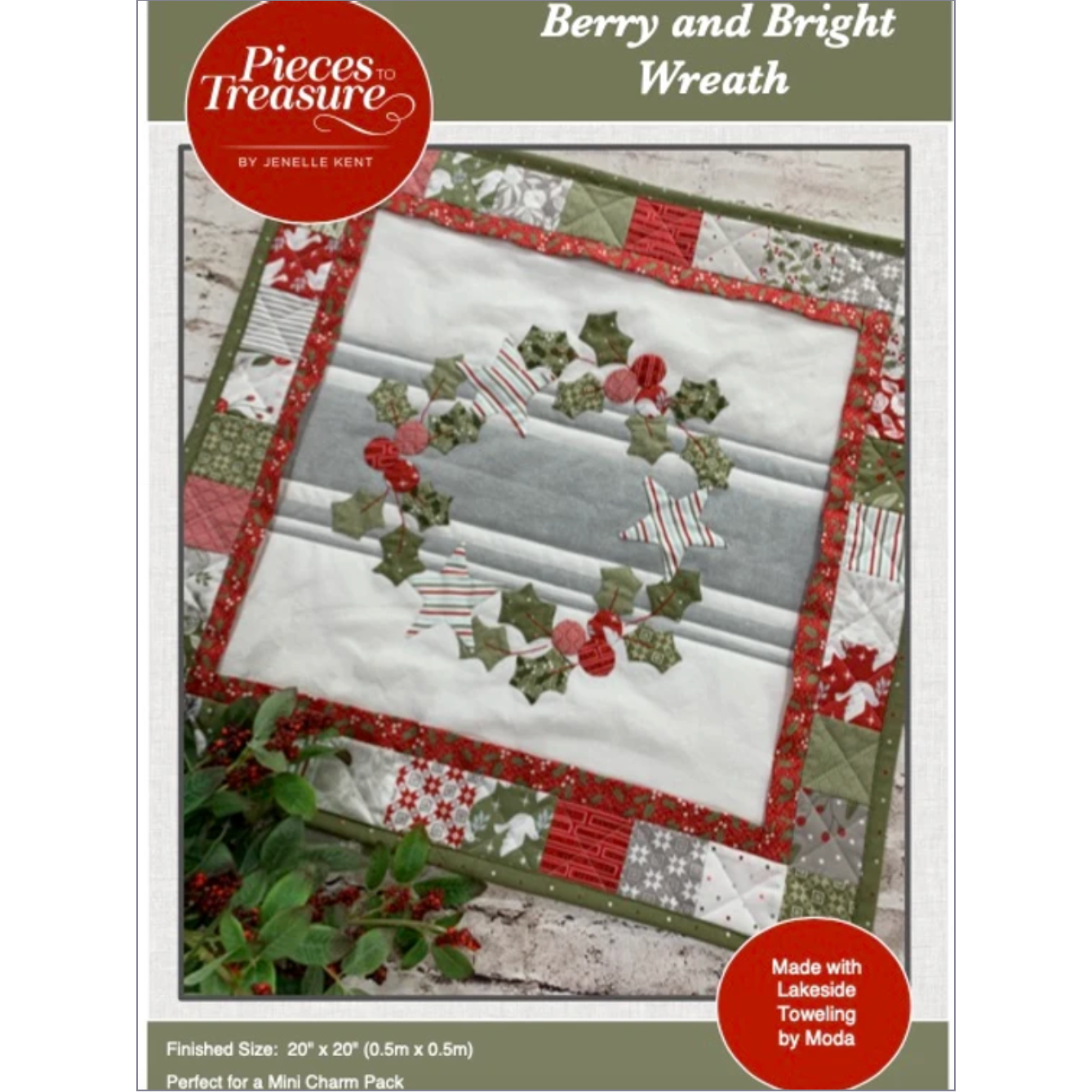 Pieces to Treasure ~ Berry and Bright Wreath Pattern – Hobby House ...