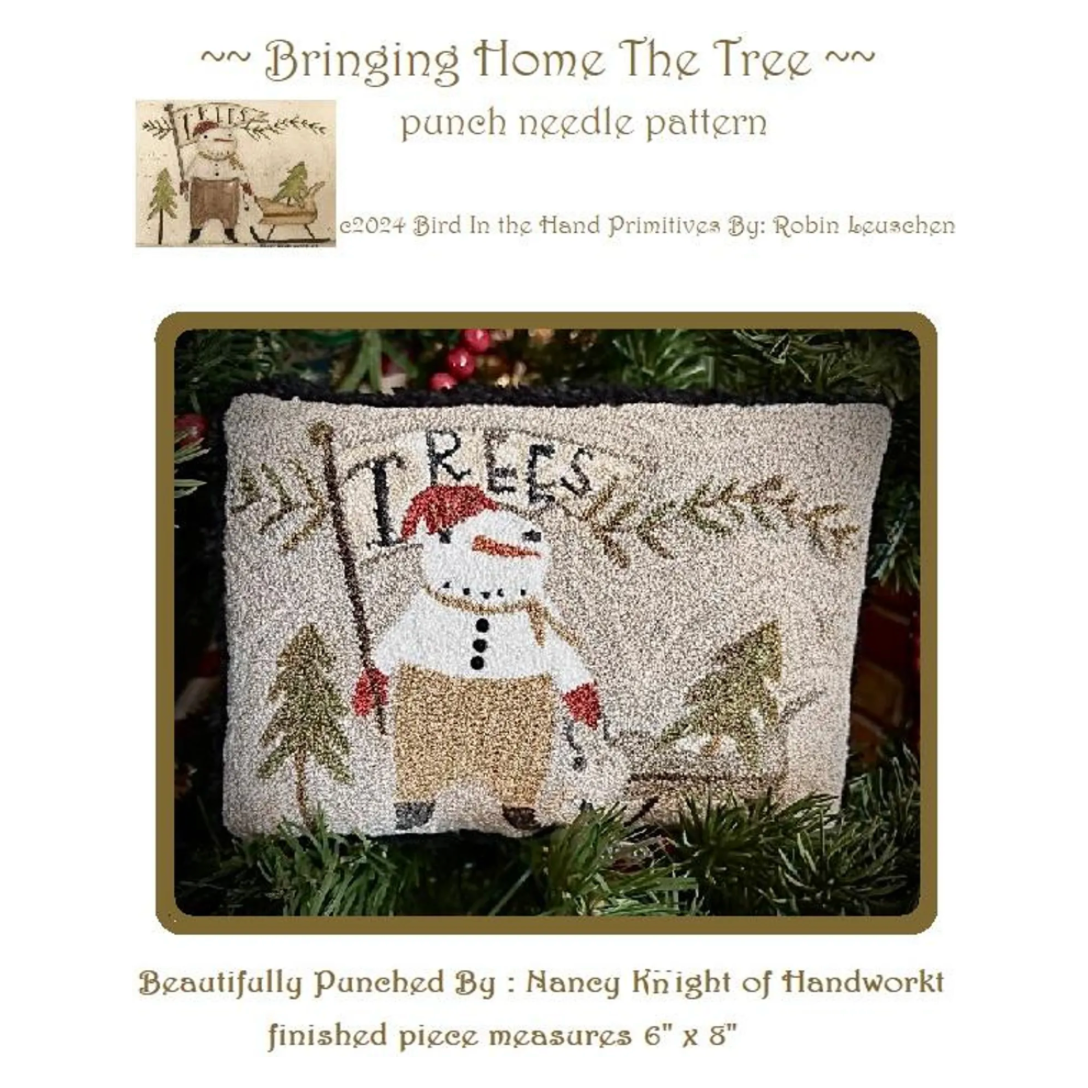 Bird In The Hand Primitives | Bringing Home the Tree Punch Needle Patt ...