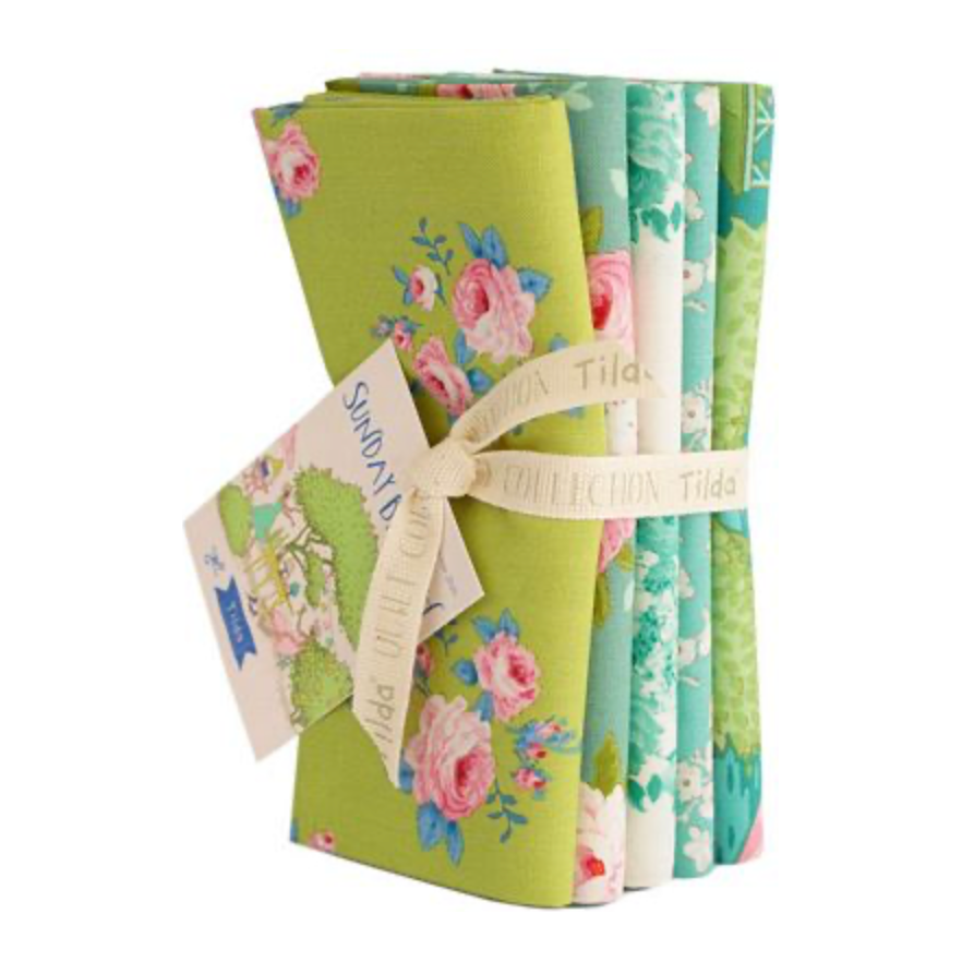 Tilda ~ Sunday Brunch ~ Fat Quarter Bundle ~ 5pc TIL300222 Lime – Hobby ...
