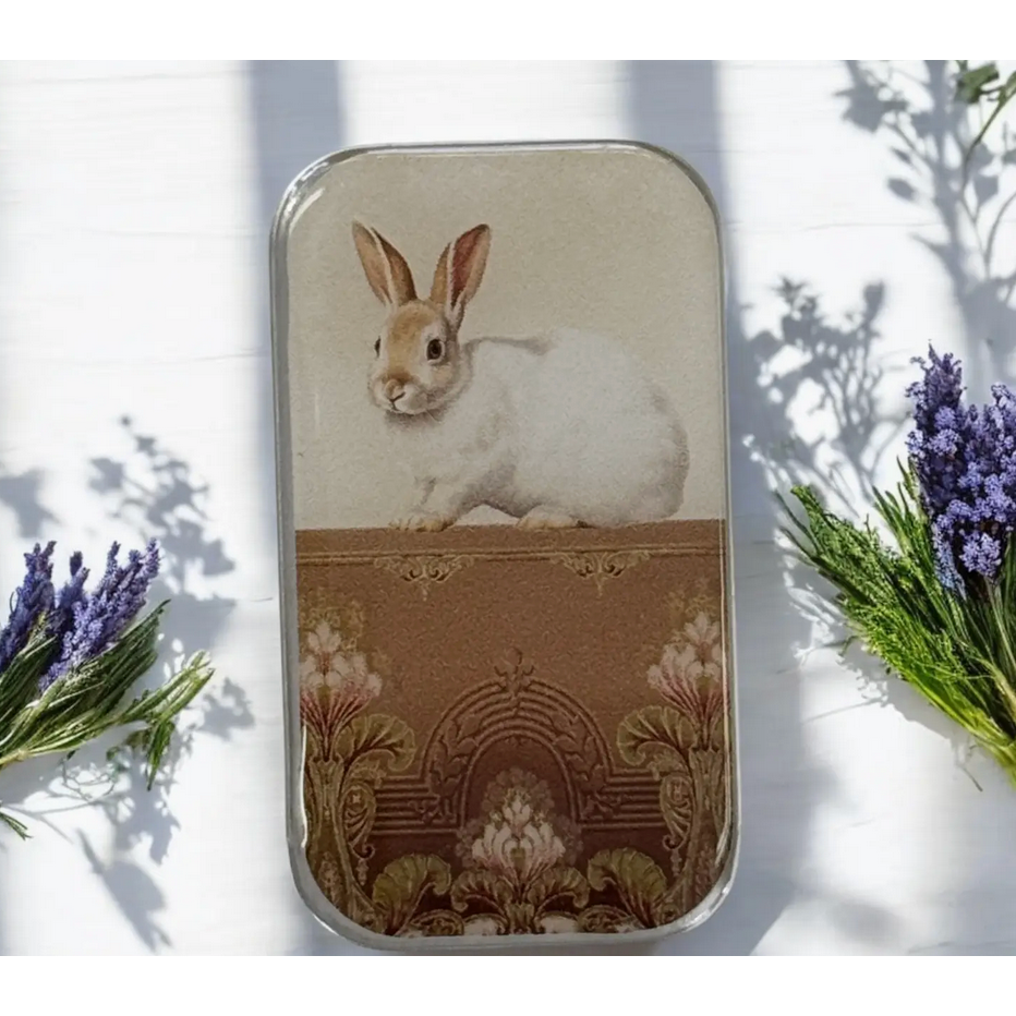 Tin Container Small | Sweet White Bunny – Hobby House Needleworks