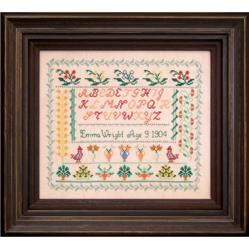 Hands Across The Sea Samplers | Emma Wright 1904 Sampler Pattern Bookl ...