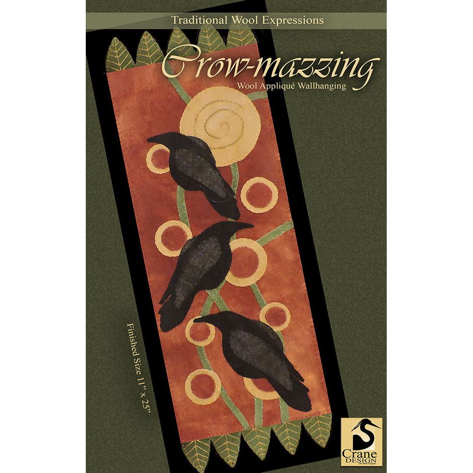 Crane Design ~ Crow-mazzing Wool Applique Pattern – Hobby House Needleworks