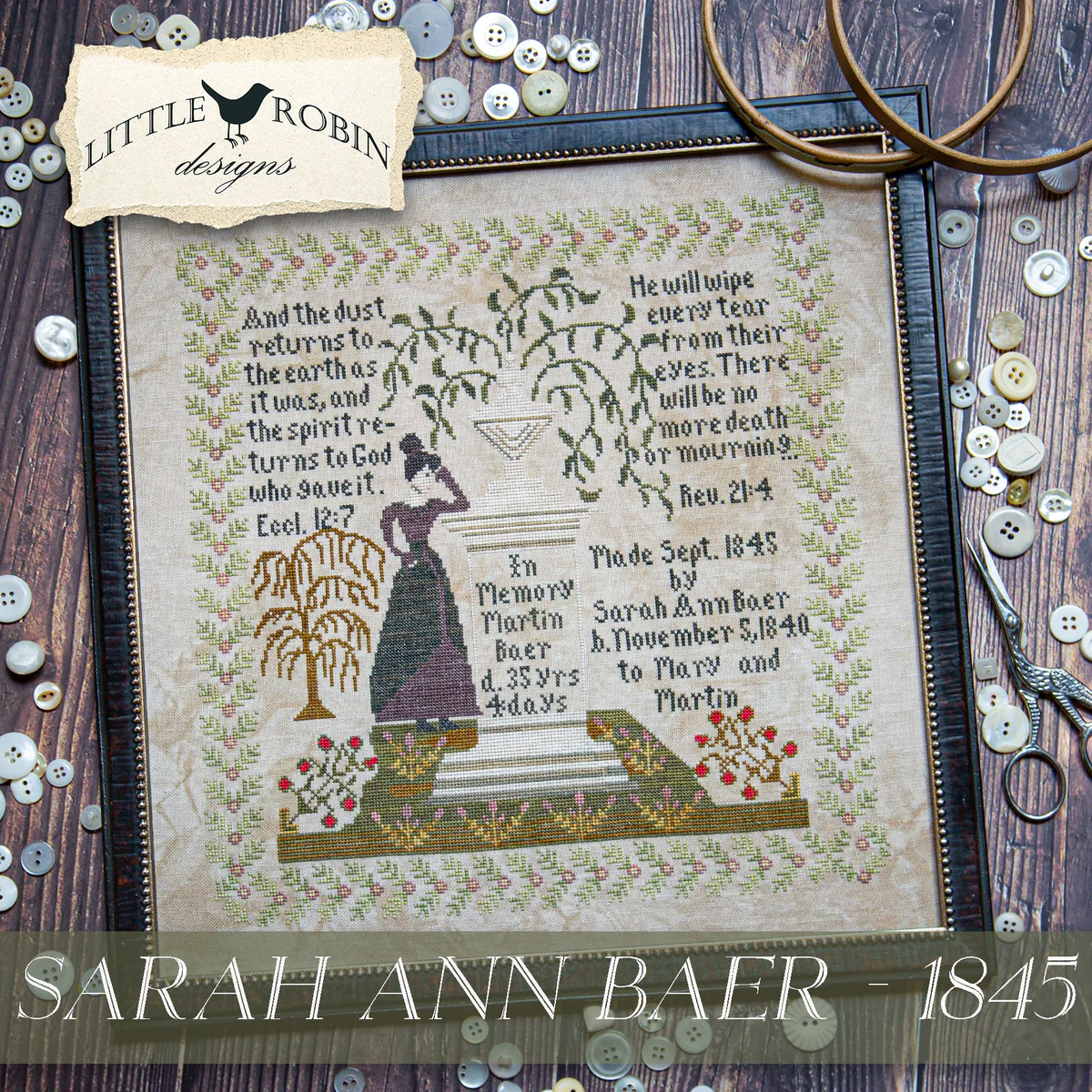 Little Robin Designs | Sarah Ann Baer - 1845 M25 – Hobby House Needleworks