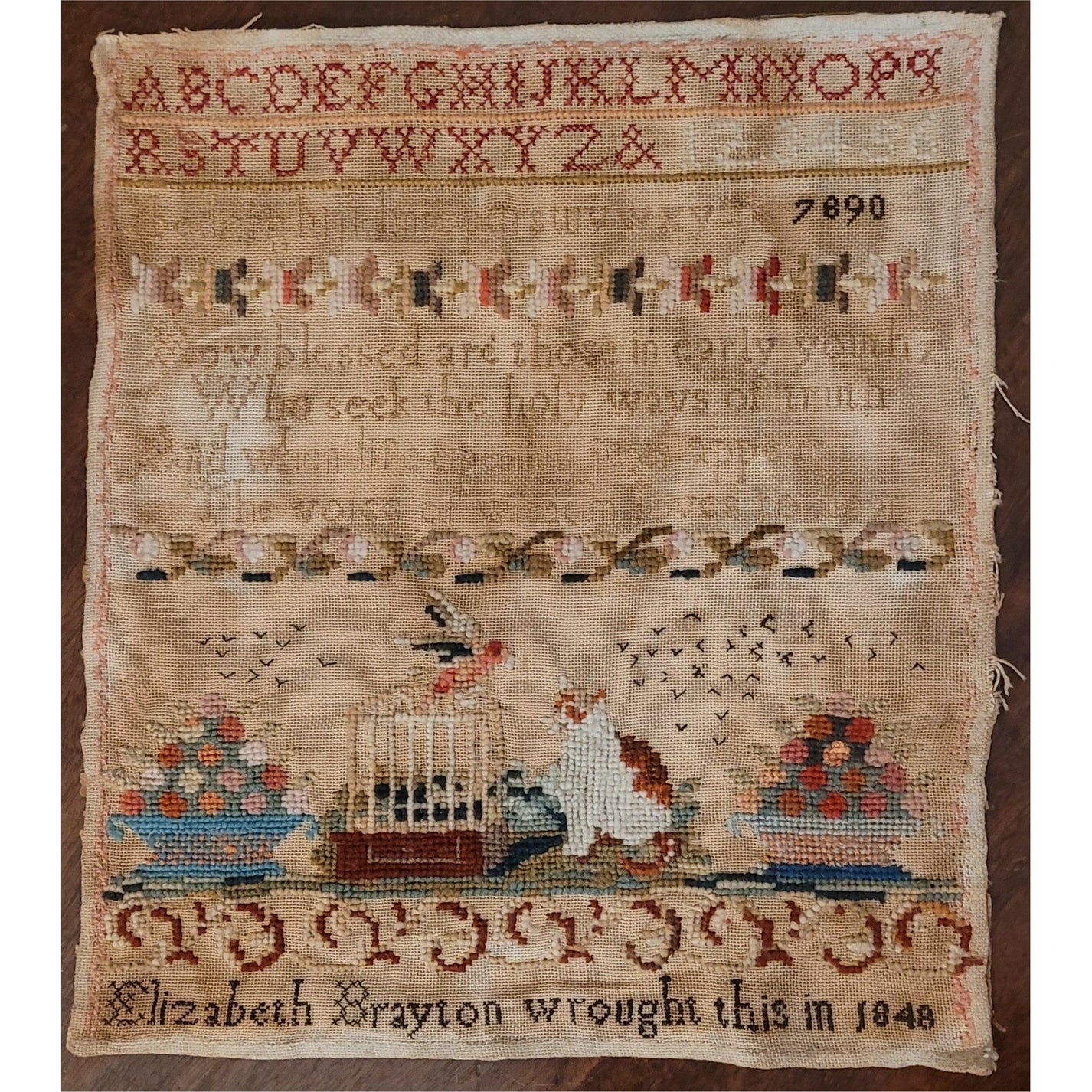Crows Feet Stitching | Elizabeth Brayton Sampler (Includes bonus Cat C ...