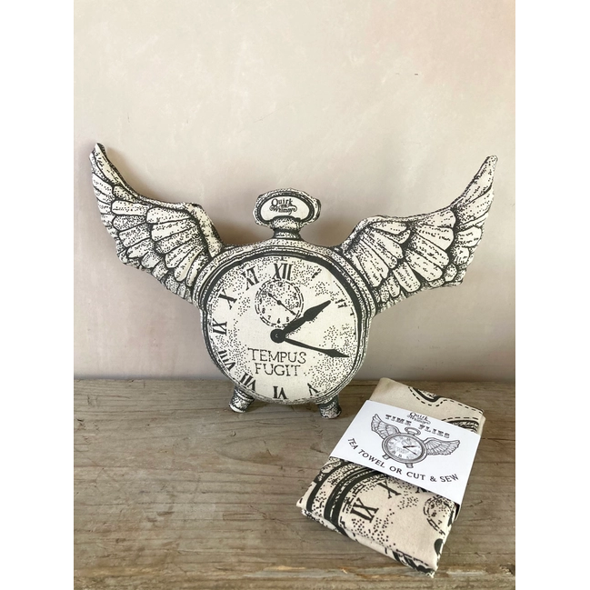 Quirk and Whimsey | Cut & Sew Tea Towel - Time Flies – Hobby House ...