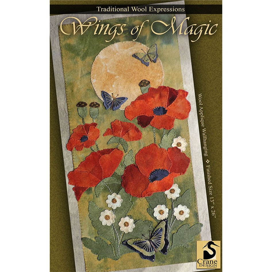 Crane Design ~ Wings of Magic Wool Applique Pattern – Hobby House ...