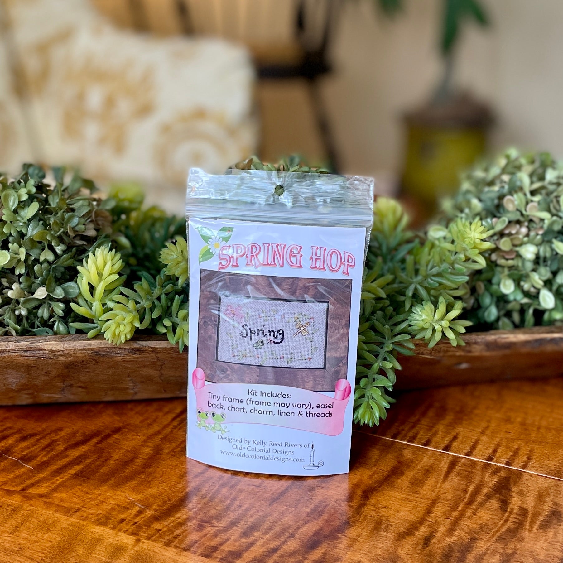 Olde Colonial Designs~ Spring Hop Cross Stitch Kit – Hobby House ...