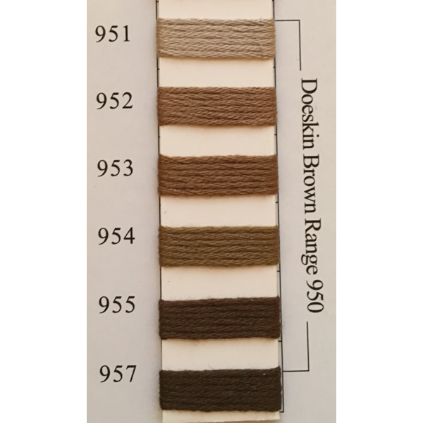 Colors 951 - 957 Doeskin Brown Range – Hobby House Needleworks