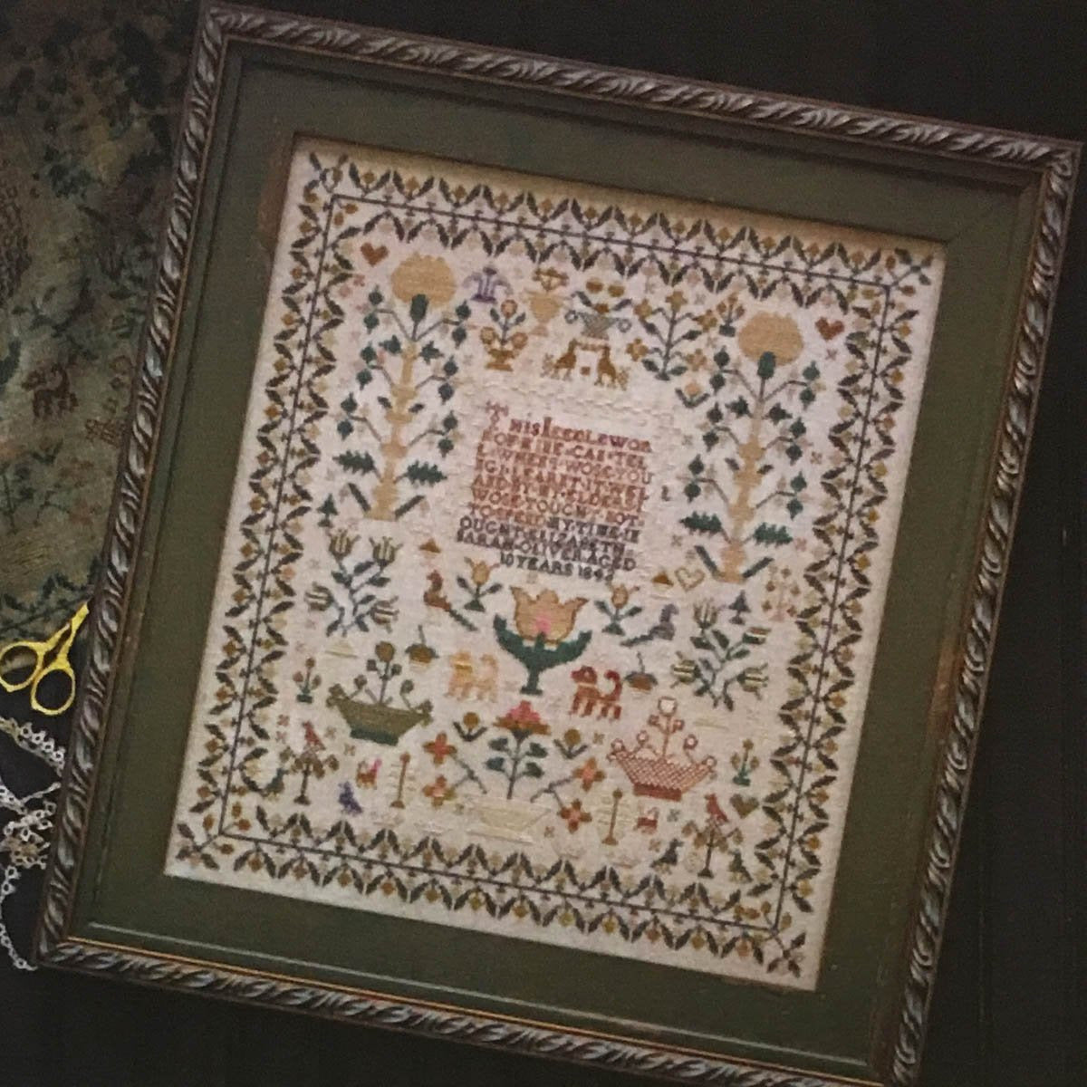 Plum Street Samplers ~ Elizabeth Sarah Oliver 1842 Sampler Pattern ...