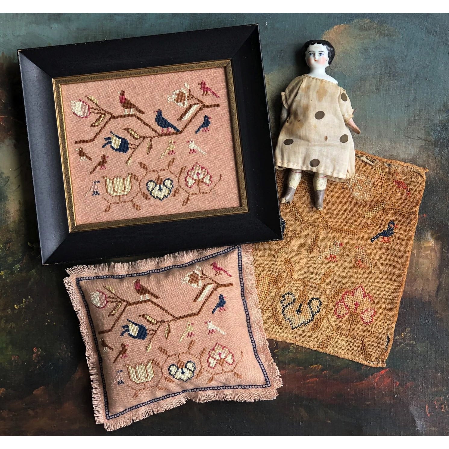 Kathy Barrick ~ Eight Birds Reproduction Sampler Pattern – Hobby House ...