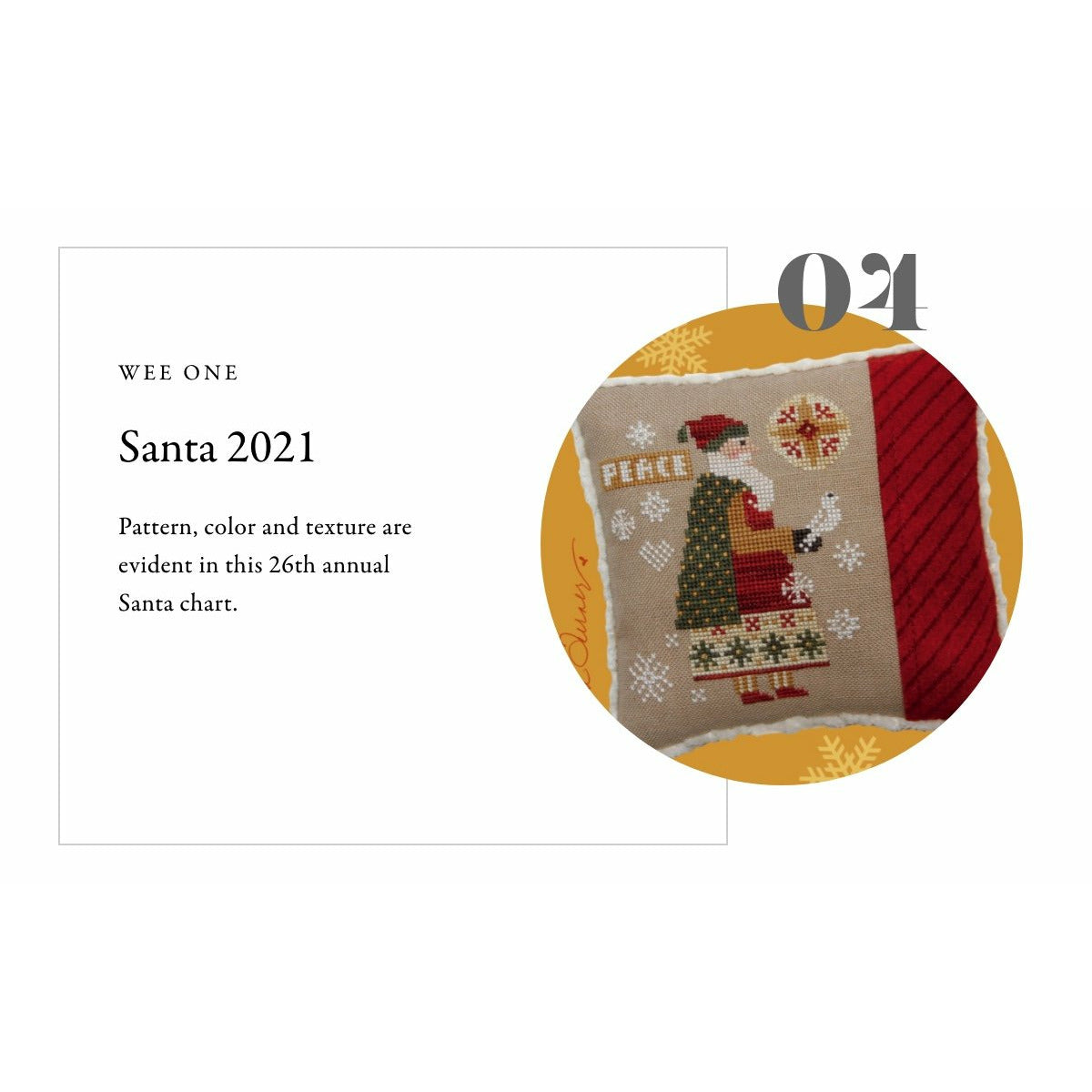 Heart in Hand ~ Wee One: Santa 2021 Pattern – Hobby House Needleworks