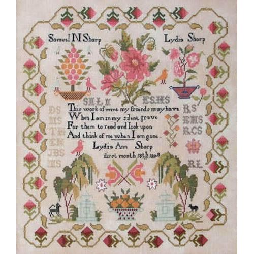 Lydia Sharp 1848 Sampler Cross Stitch Pattern – Hobby House Needleworks