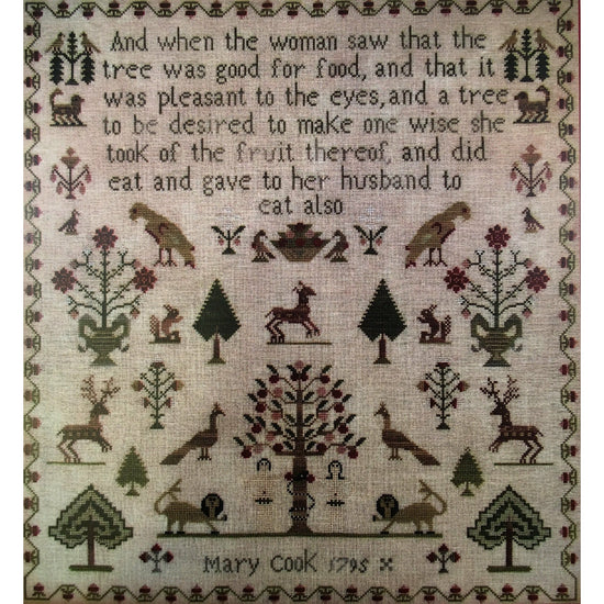 The Scarlett House ~ Mary Cook 1795 Sampler Pattern – Hobby House ...