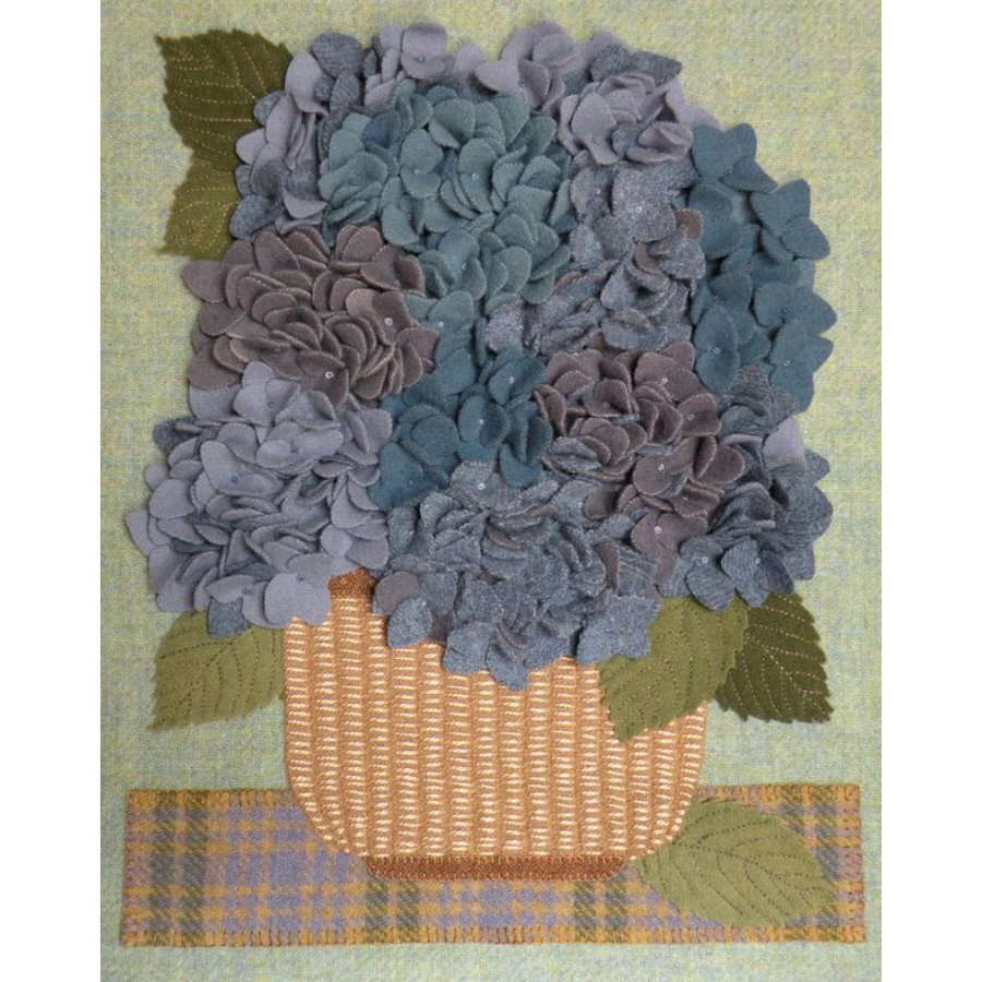 Meetinghouse Hill Designs ~ Hydrangeas For Brennie Wool Applique Patte ...